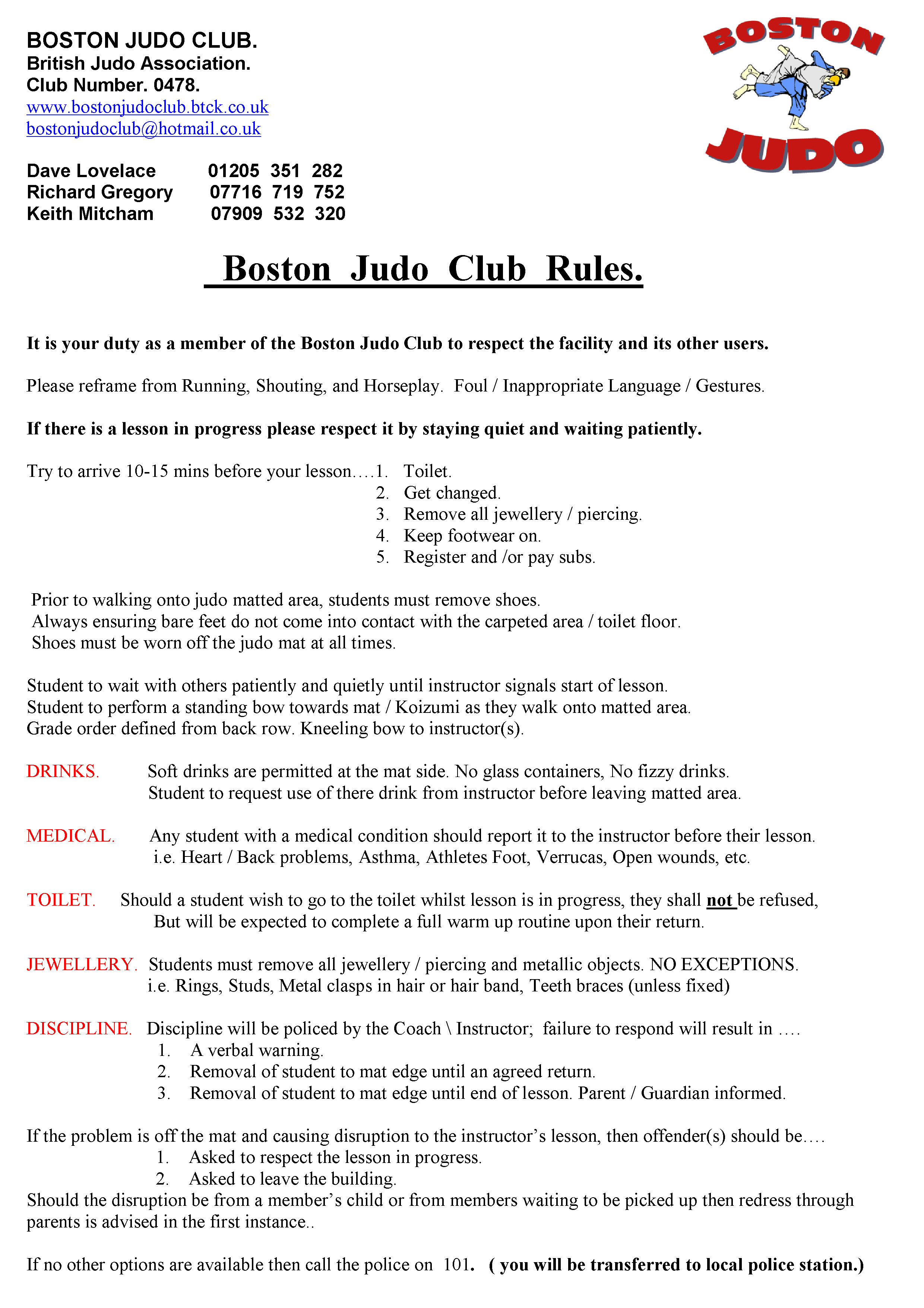 Boston Judo Club CLUB RULES boston-judo-club-club-rules